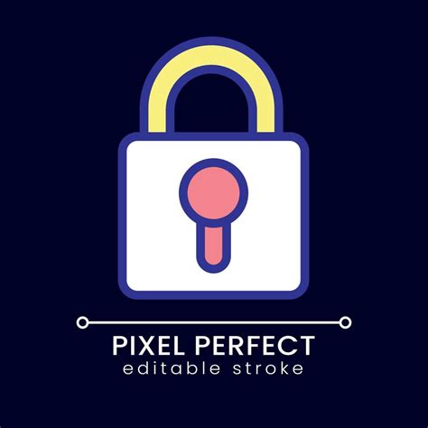 Lock Pixel Perfect RGB Color Icon For Dark Theme Access To Private Information Cybersecurity