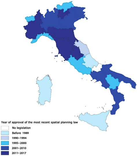 Chronological Evolution Of Regional Spatial Planning Legislation
