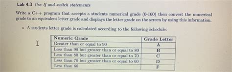 Solved Lab Use If And Switch Statements Write A C Chegg