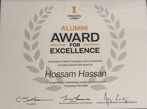 hossam hassan on linkedin award excellence
