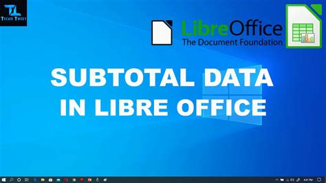 Subtotal In Libreoffice Calc Youtube