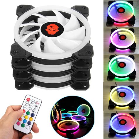 Coolmoon PCS Mm Adjustable RGB LED Light Computer Case PC Cooling Fan With Remote Computer