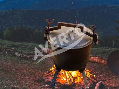 Čuguna Medību Katls Gardiem ēdieniem Brīvā Dabā Avertolv