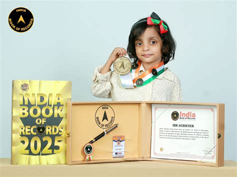 Aleefa Fathima Binth Faisal Ibr Achiever India Book Of Records