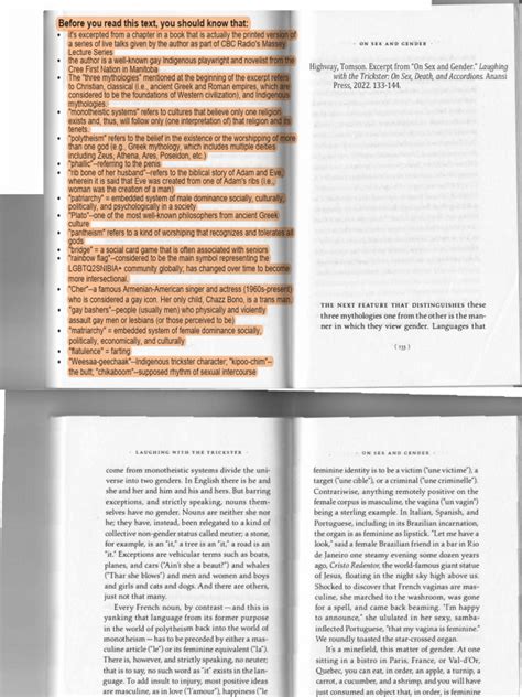 On Sex And Gender By Highway Pdf Grammatical Gender Deities