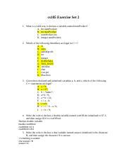 ExerciseSet Cs Doc Cs Exercise Set What Is A Valid Way To Declare A Variable Named