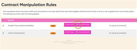 Sub Rules StaffSavvy Support