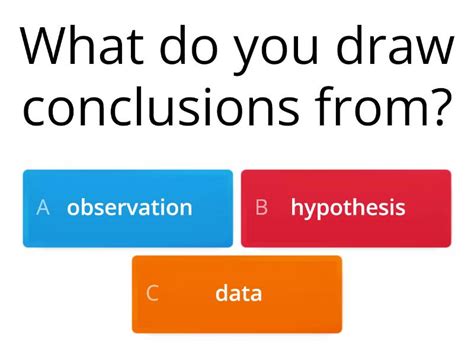 Scientific Method Analyzing Data And Drawing Conclusions Cuestionario