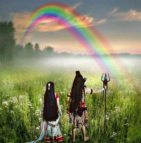Lord Shiva and Parvati enjoying cool weather in Mount Kailash in ...