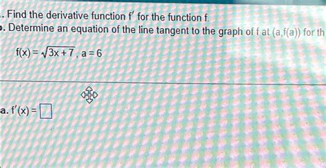 solved find the derivative function f ﻿for the function
