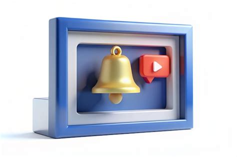 3d Subscribe Illustration Subscribe Button With Bell Icon Subscription Service Social Media