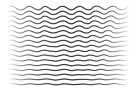 Set Of Wavy Horizontal Lines Simple Vector Linear Illustration Vector Art At Vecteezy