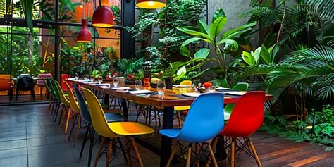 Vibrant Interior A Colorful Composition Background Interior Design
