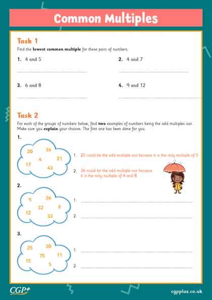Common Multiples — Problem Solving Stretch Year 6 Cgp Plus
