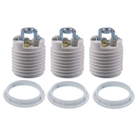 Pack Of 3 Keyless Porcelain Lampholders With Medium Nepal Ubuy