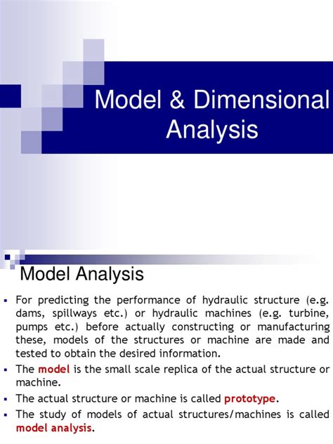 Model Analysis Pdf Fluid Dynamics Force