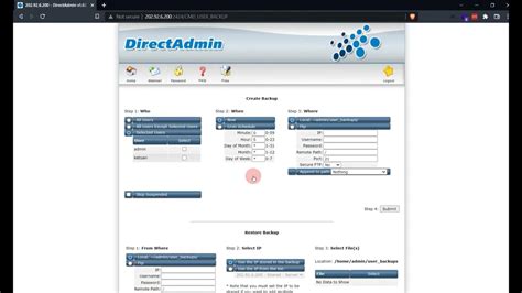 Hướng Dẫn Tổng Quan Về Backup Directadmin Youtube