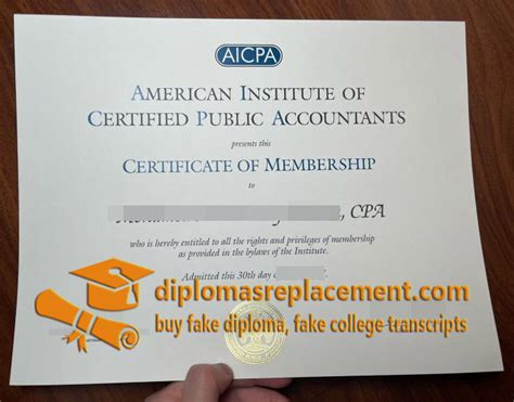 How To Get A Fake Aicpa Certificate Replacement Without Exams