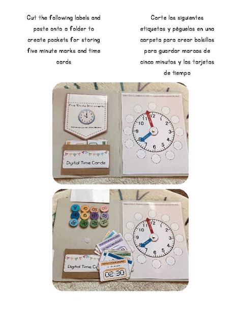 Analog Clock Chart Interactive By Montessorimoments Tpt