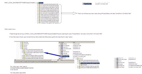 solved loop through registry keys to find a product guid experts