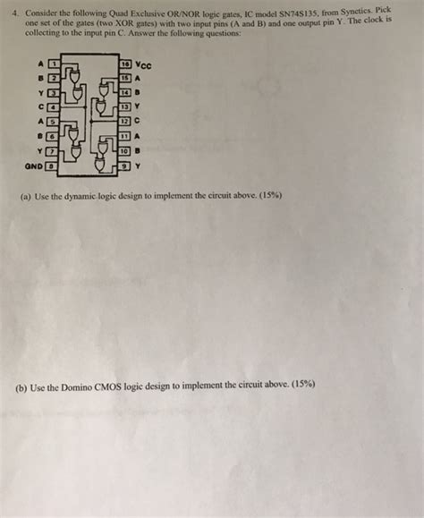 Solved Consider The Following Quad Exclusive Ornor Logic