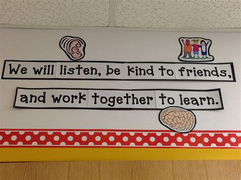 Class Mission Statement Kindergarten Behavior Kindergarten Class