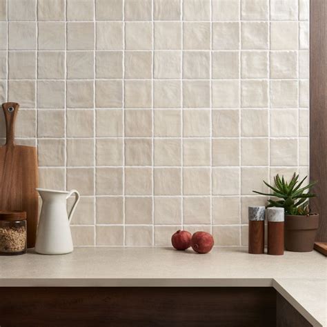 Beige Ceramic Wall Tiles For Neutral Kitchen Colors