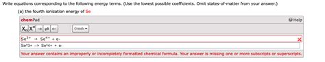 Solved Write Equations Corresponding To The Following Energy