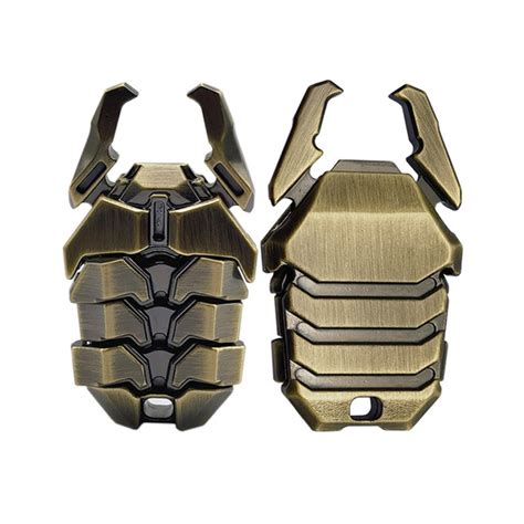 Novelty Beetle Shaped Magnetic Push Card Fidget Toy Rotating Top Compression Stress Relief
