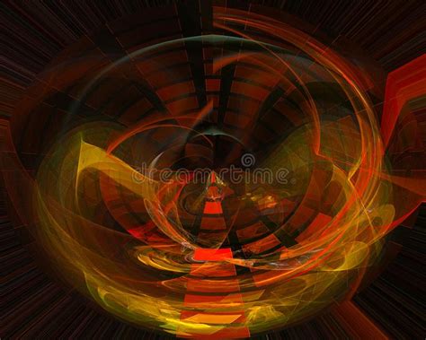 Abstract Digital Fractal Vibrant Motion Swirl Shiny Concept Energy Fantasy Design Backdrop Stock