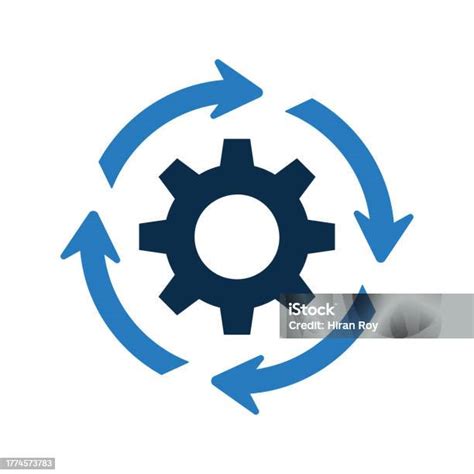 Executing Management Processing Icon Stock Illustration Download