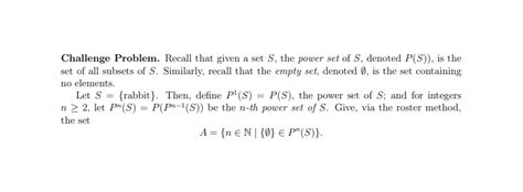 [solved] challenge problem recall that given a set s th