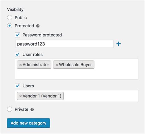 Protect Woocommerce Categories By Password Role Or User