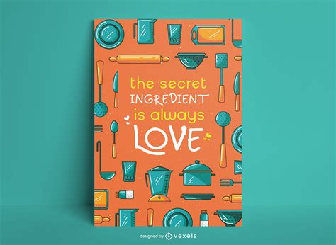 Cooking Utensils Kitchen Poster Design Vector Download