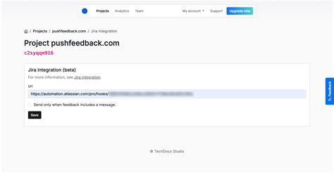 Jira Integration PushFeedback Docs