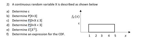 Solved 2 A Continuous Random Variable X Is Described As