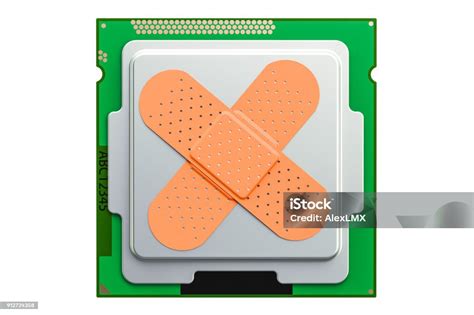Cpu 프로세서 개념 3d에 고립 된 흰색 배경 렌더링에 대 한 패치 0명에 대한 스톡 사진 및 기타 이미지 0명 3차원 형태 Cpu Istock
