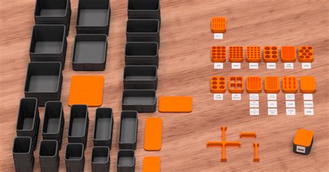 Universal Stackable Crates With Signs And Optional Inlays By Bmdesign Download Free Stl Model