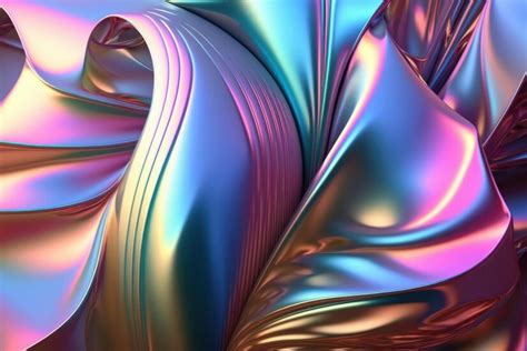 Premium Photo 3d Render Abstract Iridescent Background Design