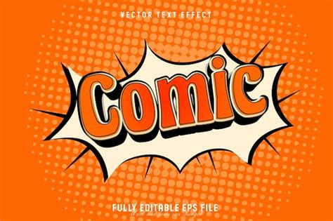 Premium Vector Comic Vector Editable Text Effect