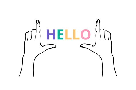 Premium Vector Hello Hand Gesture Minimalistic Line Icon Vector