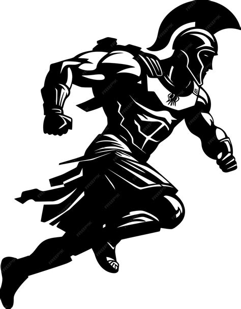 Fleet Footed Fury Running Gladiator Vector Sprinting Sentinel Gladiator Sprint Emblem Premium