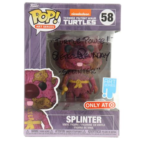 Peter Renaday Signed Tmnt 58 Splinter Funko Pop Vinyl Figure