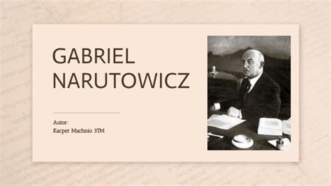 Gabriel Narutowicz Genially