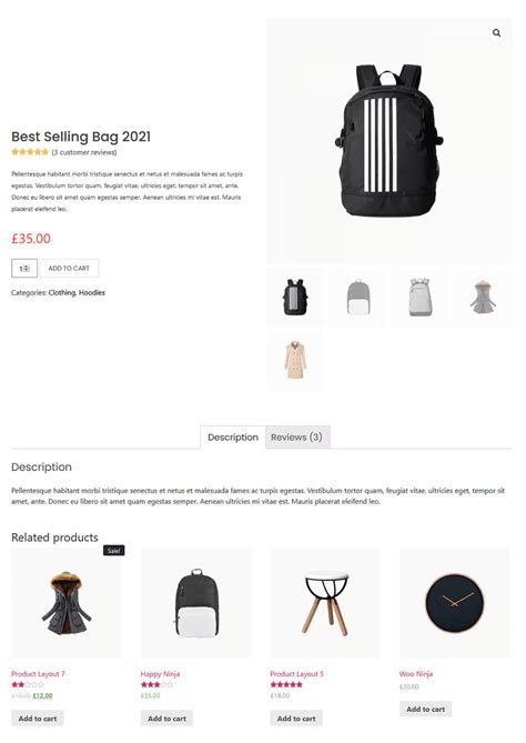 custom product templates woolentor