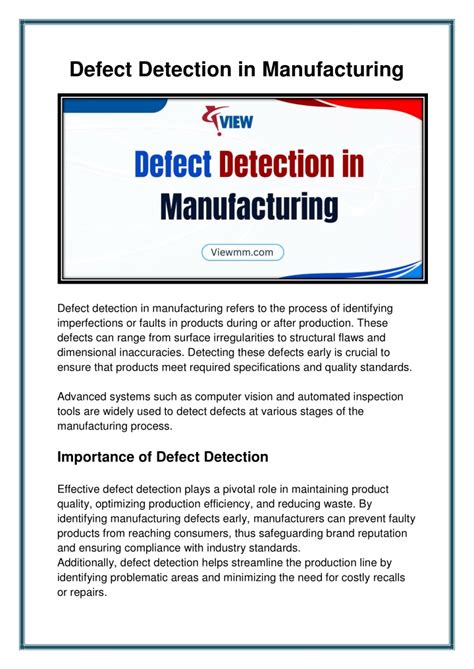 Ppt Defect Detection In Manufacturing Powerpoint Presentation Free