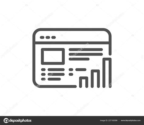 Web Report Line Icon Column Graph Sign Growth Diagram Symbol Stock