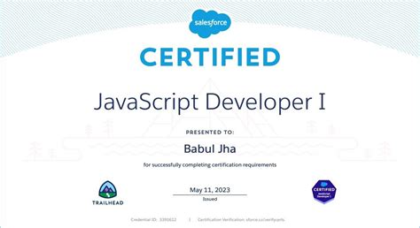 Babul Jha On Linkedin Salesforce Javascript Certified