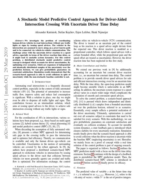 A Stochastic Model Predictive Control Approach For Driver Aided