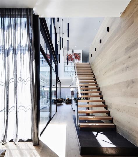 Elegant Stairway Design With Blackrain Lights